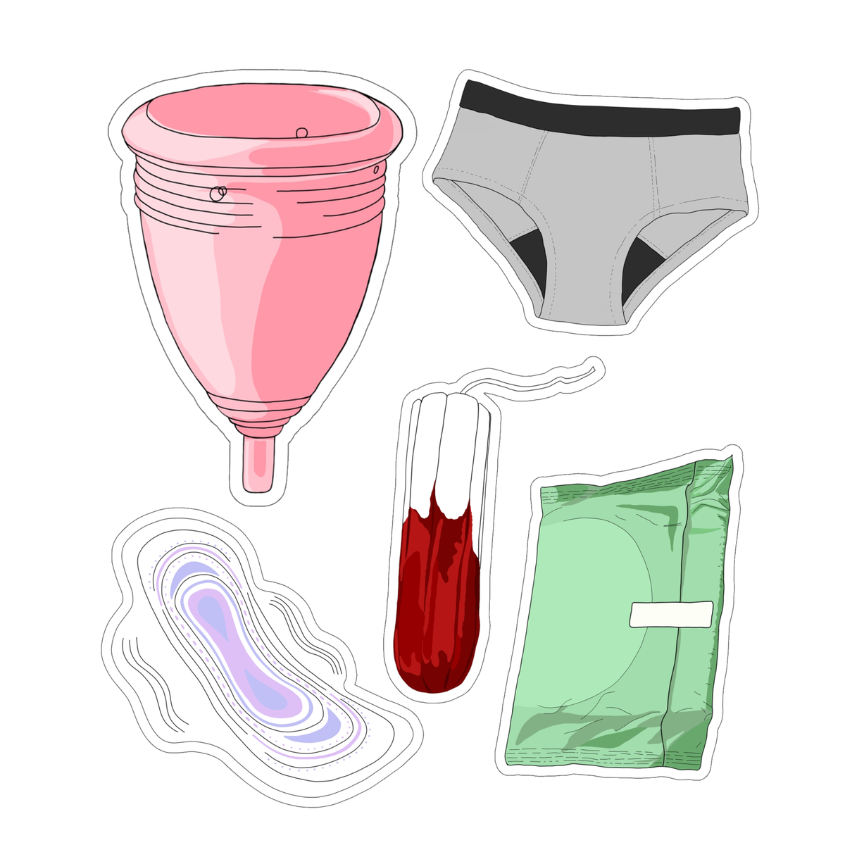 Menstrual Sticker Pack – Vagina Museum